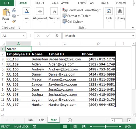 Kopirajte CurrentRegion ćelije svakog lista u jedan list pomoću VBA u