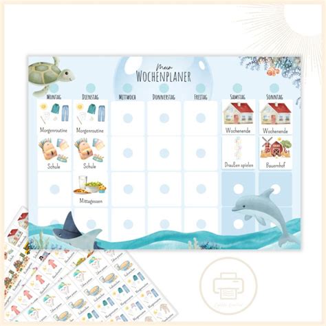 Wochenplan Kinder Zum Ausdrucken ️ Diy Als Pdf ️
