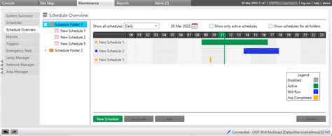 Schedule Overview Dynalite Technical Documentation