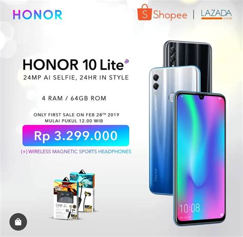 Honor 10 Lite Smartphone Canggih Masa Kini