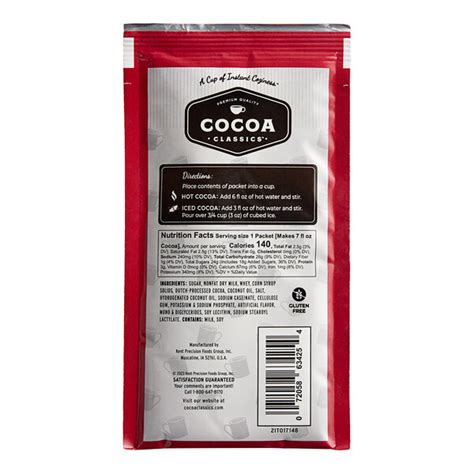 Cocoa Classics Raspberry And Chocolate Cocoa Mix Packet 72case Cocoa Classics Raspberry And Chocolate Cocoa Mix Packet 72case