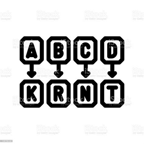 암호화 수학 과학 교육 라인 아이콘 벡터 일러스트레이션 과학에 대한 스톡 벡터 아트 및 기타 이미지 과학 교사 교육 관련