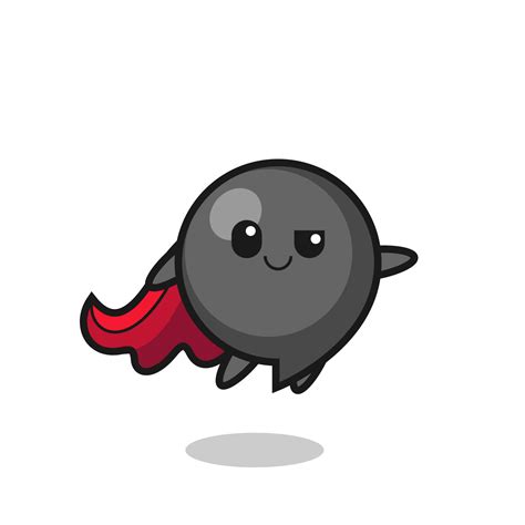 Cute Comma Symbol Superhero Character Is Flying 12046135 Vector Art At