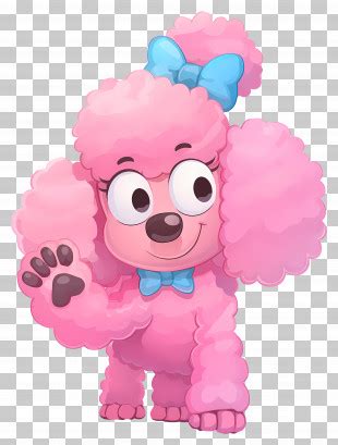 Bluey Cartoon Pink Cartoon Poodle Png