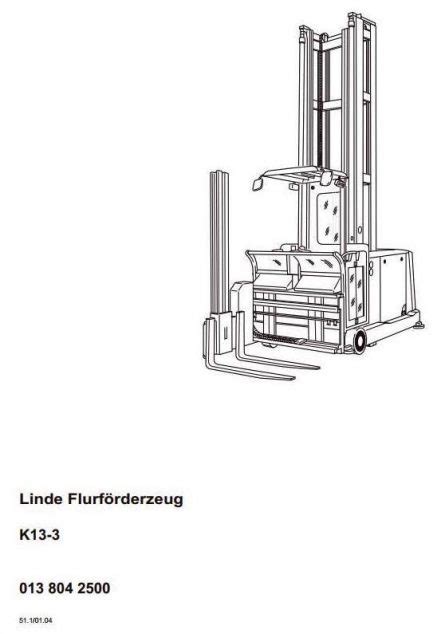 Linde K15 3 K15 3ac Forklift Truck 013 Series Operating Instructions User Manual Service
