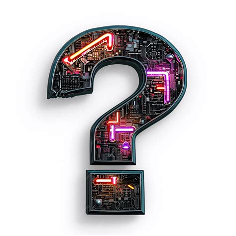 Seck Punk Industrial Abstract Art Question Mark Design Premium Ai