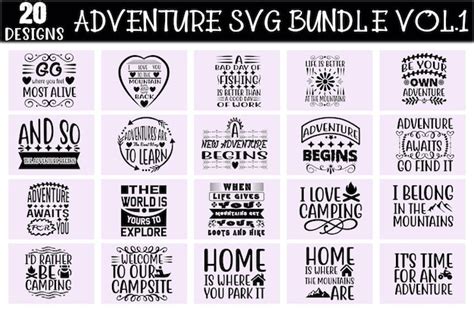 모험 Svg 번들 Vol1 프리미엄 벡터