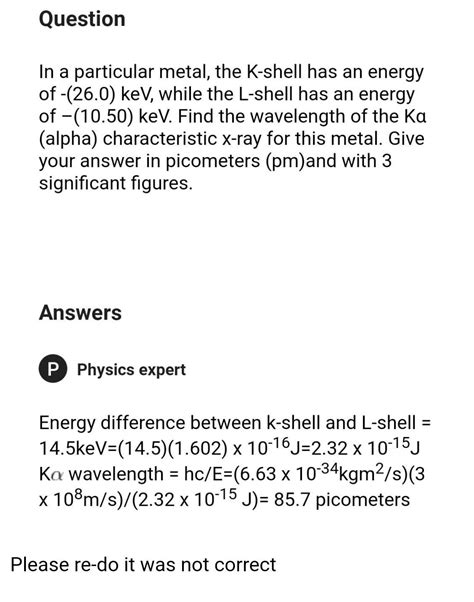 Solved Question In A Particular Metal The K Shell Has An Chegg Com