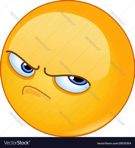 Pissed Off Emoticon Royalty Free Vector Image Vectorstock