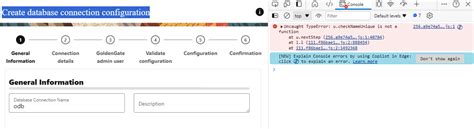 Create Database Connection Step1 Browser Error Oracle Forums