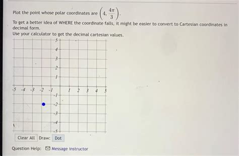 Solved Plot The Point Whose Polar Coordinates Are 434π