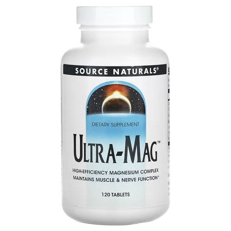 Комплекс магний + В6 Ultra-Mag, 120 таблеток Source Naturals (ID ...