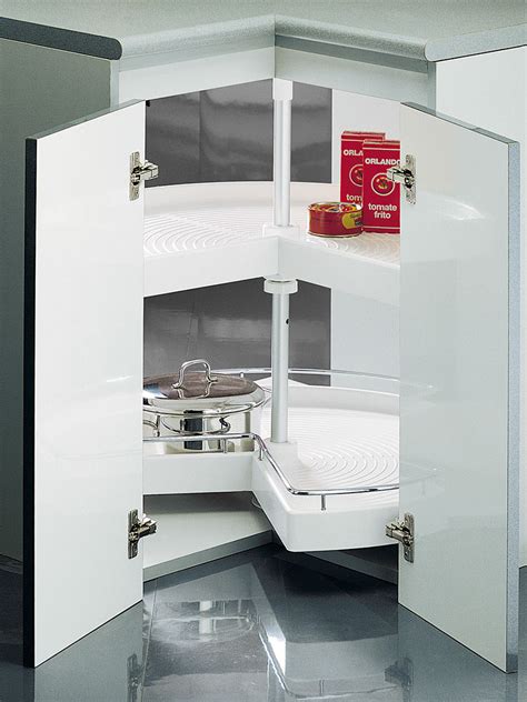 270º Corner Unit Lazy Suzy 3 4 Round Eco Shelves Kantek