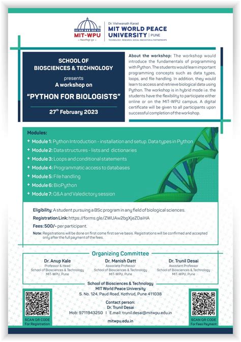 Mukul Godbole On Linkedin Pythonprogramming Biology Workshop