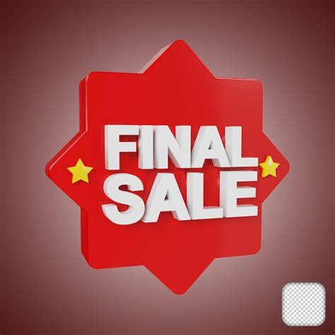 Premium Psd Final Sale Price Labels 3d Illustration
