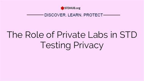 The Role Of Private Labs In Std Testing Privacy