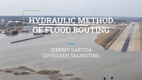 Module 19 Hydraulic Method Of Flood Routingpdf Physics Science
