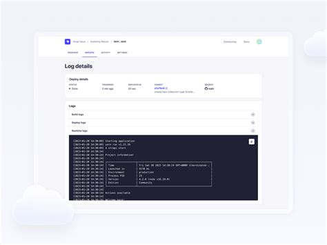 Strapi Cloud ☁️ Runtime Logs By Maeva Lienard For Strapi On Dribbble