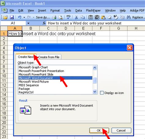 Toms Tutorials For Excel Inserting A Word Document Onto Your