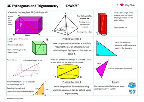 3 D Pythagoras And Trigonometry By Derek H John21 Teaching Resources Tes