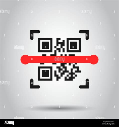 Qr Code Scan Icon In Flat Style Scanner Id Vector Illustration On Isolated Background Barcode