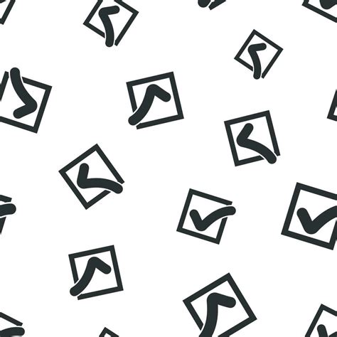 Check Mark Seamless Pattern Background Icon Flat Vector Illustration Check Sign Symbol Pattern