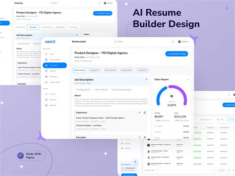 Saas Dashboard Ai Resume Builder Design Images Behance