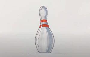How To Draw A Bowling Pin Step By Step