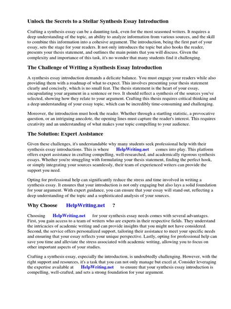 Synthesis Essay Intro Pdf Essays Dialectic