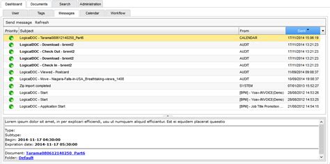 dashboard logicaldoc documentation