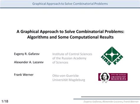 Ppt A Graphical Approach To Solve Combinatorial Problems Algorithms And Some Computational