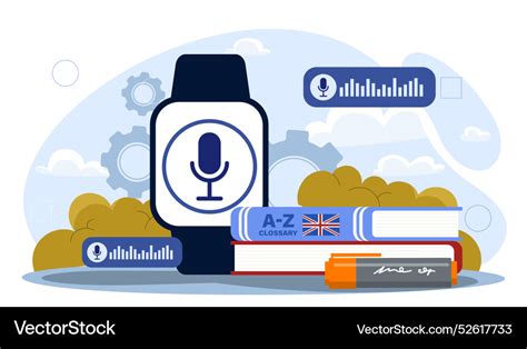 Smartwatch Digital Translator Watch With Program Vector Image