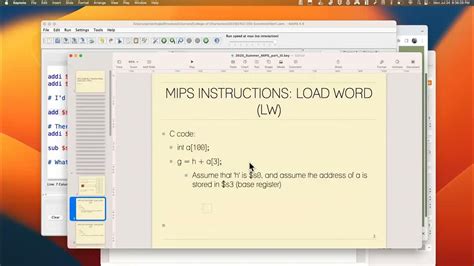 Intro To Mips Load Word And Store Word Instructions Youtube