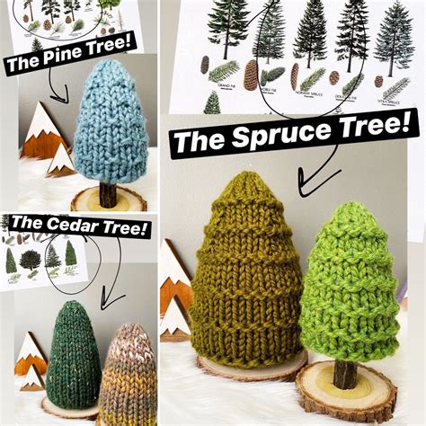 Knit Tree Pattern Knit Tree Knit Trees Knit Patterns Tree Etsy