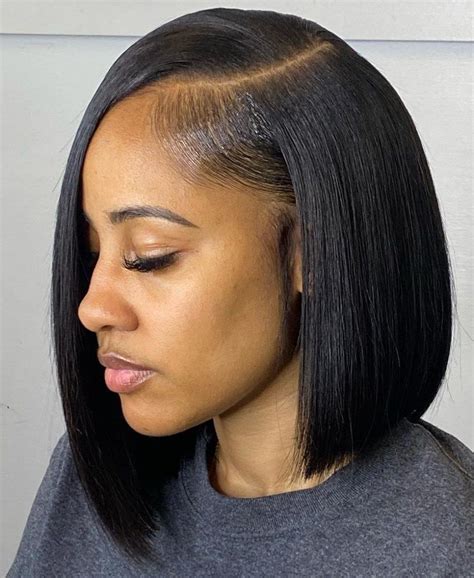 Undercut Bob For Natural Black Hair Weave Bob Hairstyles Asymmetrical