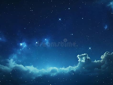 Abstract Nebula Like Dark Blue Background With Swirling Light And Dark
