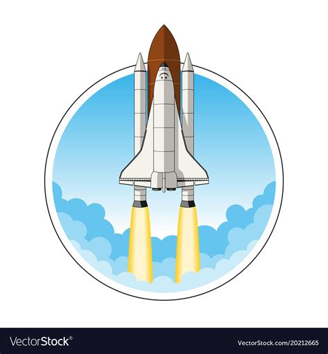 Space Shuttle Launch Royalty Free Vector Image