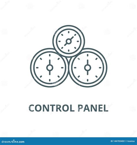 Control Panel Line Icon Vector Control Panel Outline Sign Concept Symbol Flat Illustration