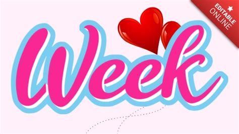 Week Text Effect Generator