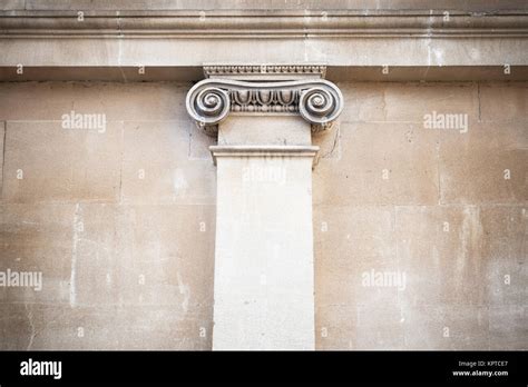 the ionic order forms classical architecture background with false
