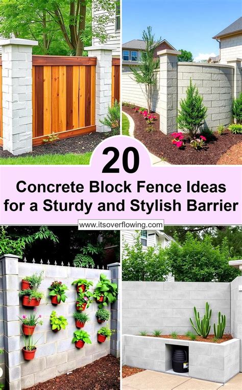 20 Concrete Block Fence Ideas For A Sturdy And Stylish Barrier
