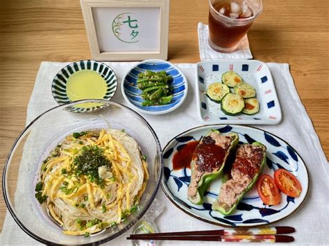 簡単七夕レシピ！そうめんと夏野菜で彩る献立