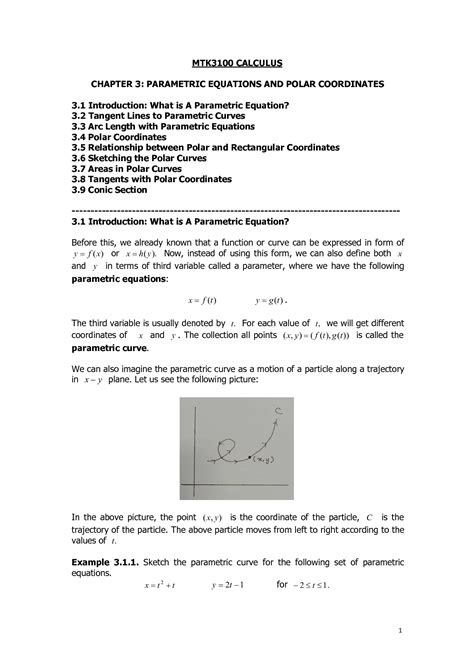 SOLUTION Parametric Equations And Polar Coordinates Studypool