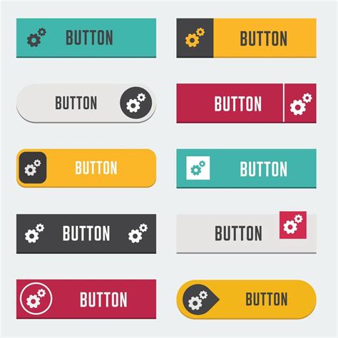 User Interface Buttons Design Set Vector Vector Art At Vecteezy
