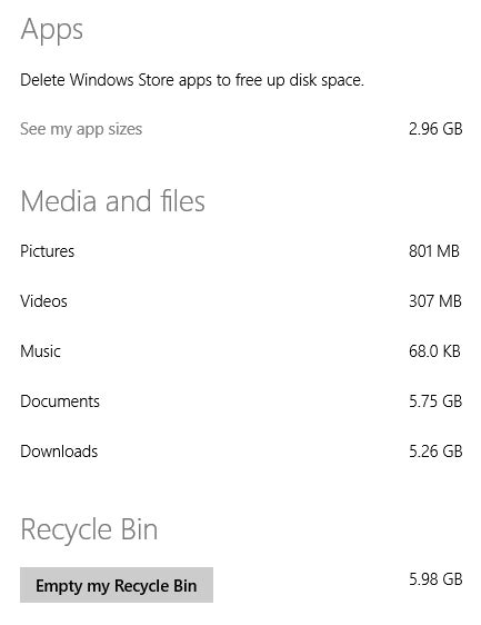 Guide To Freeing Up Disk Space Under Windows 8 1 Scott Hanselmans Blog