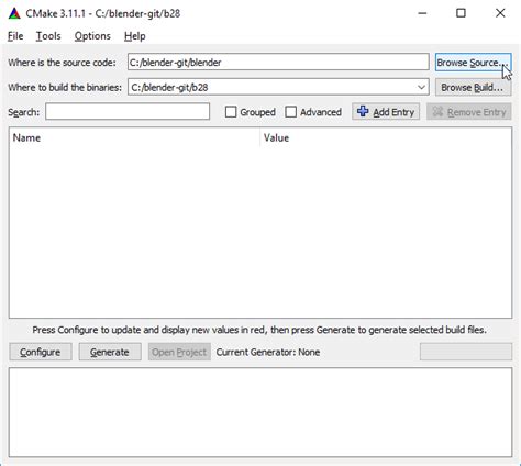 Building Blender Source Code