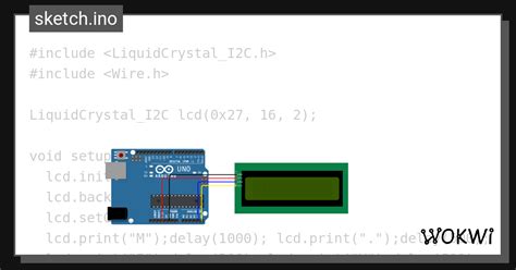 Lcd I2c Whit Run Text Wokwi Esp32 Stm32 Arduino Simulator