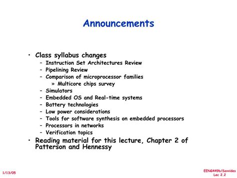 ppt eeng 449bg cpsc 439bg computer systems lecture 2 instruction set architectures powerpoint