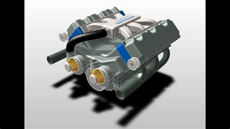 v6 engine design solidworks keycreator tool engaged youtube