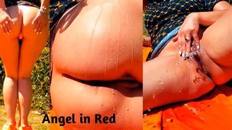 Girl Drinks Beer In The Park She Rubs Her Pussy Until She Cums Real